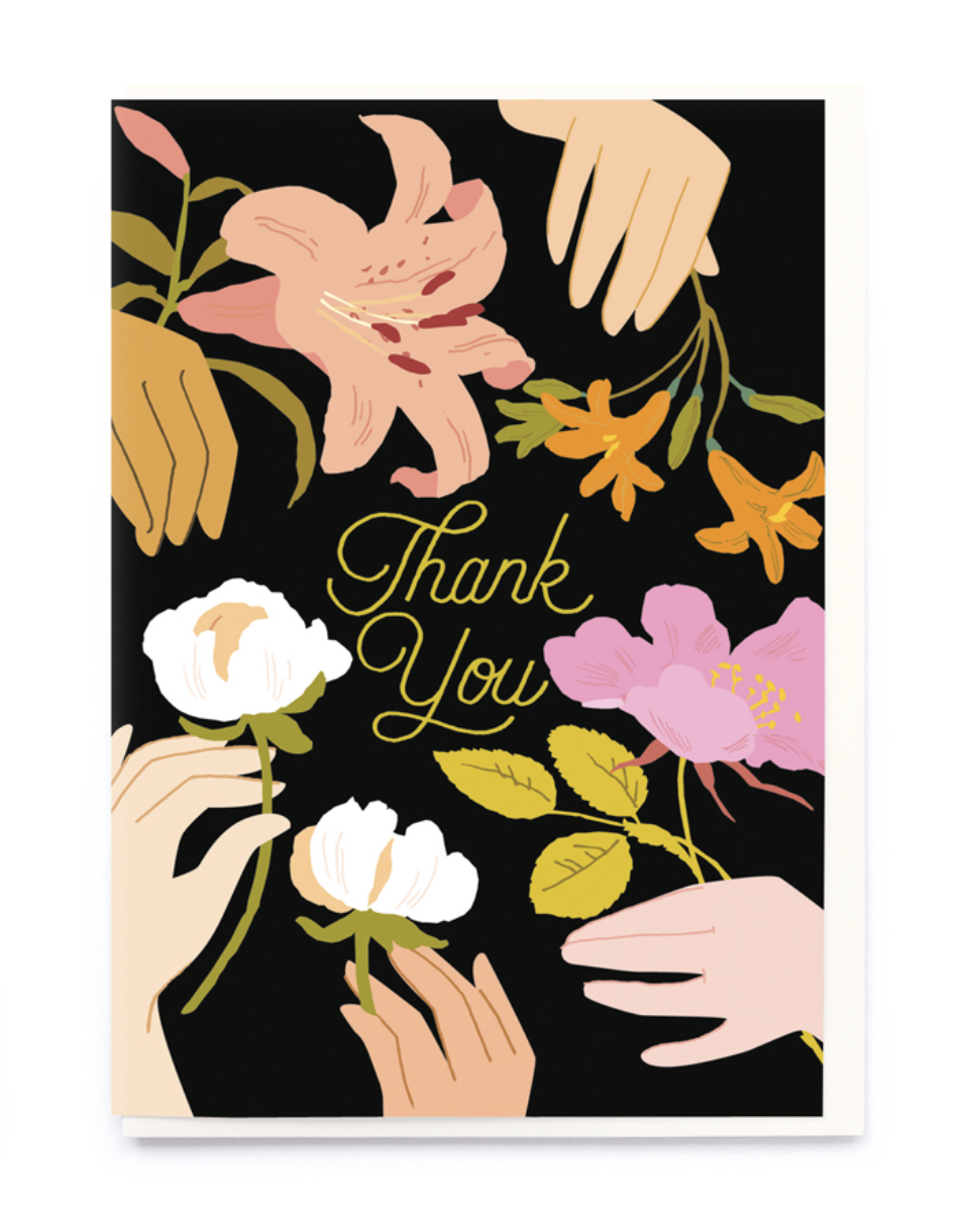 HAND AND FLOWERS THANK YOU CARD | Bridge Boutique
